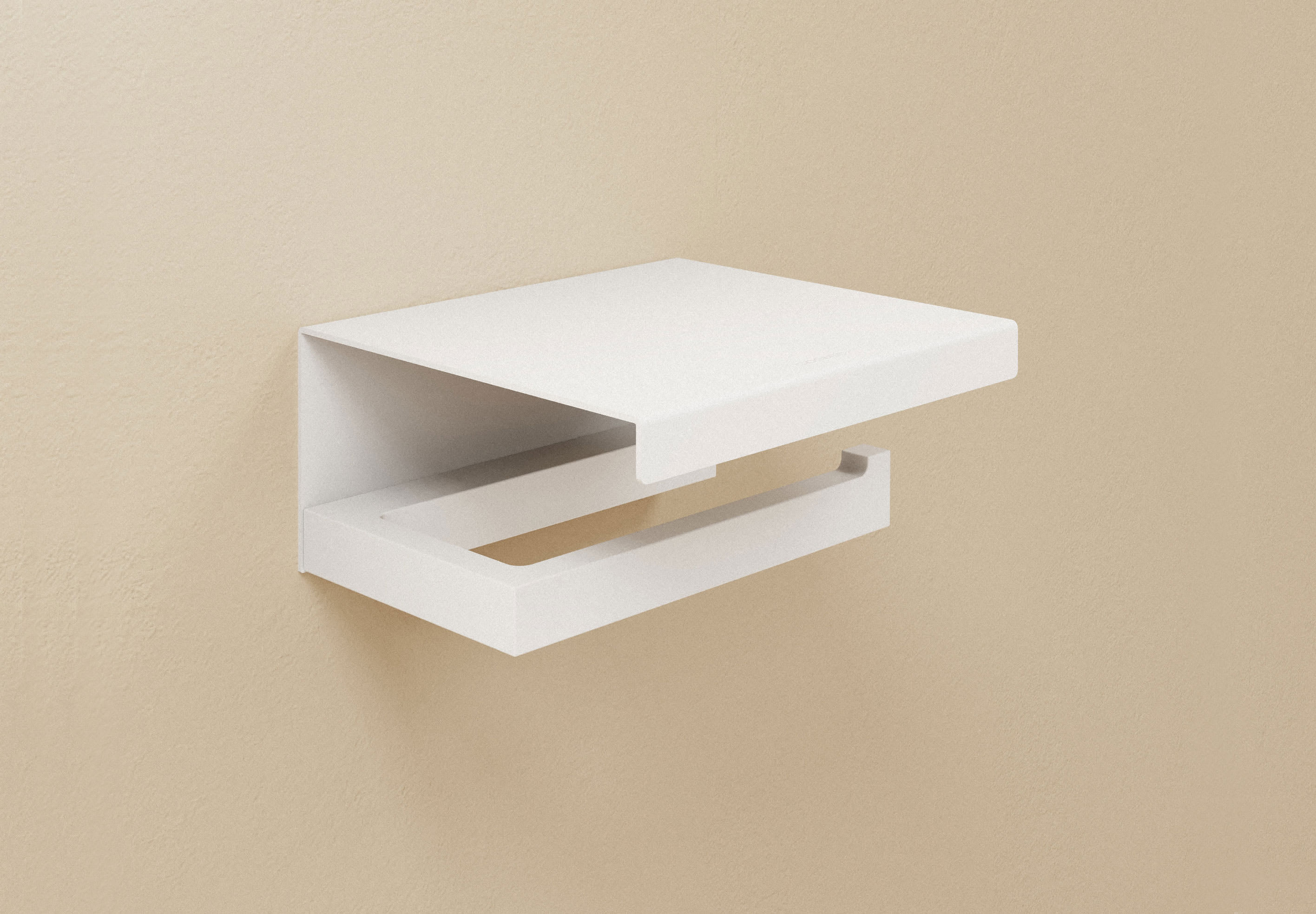 Portarrollos con tapa The Grid de 14.1x6.5x13 cm en negro mate de ...