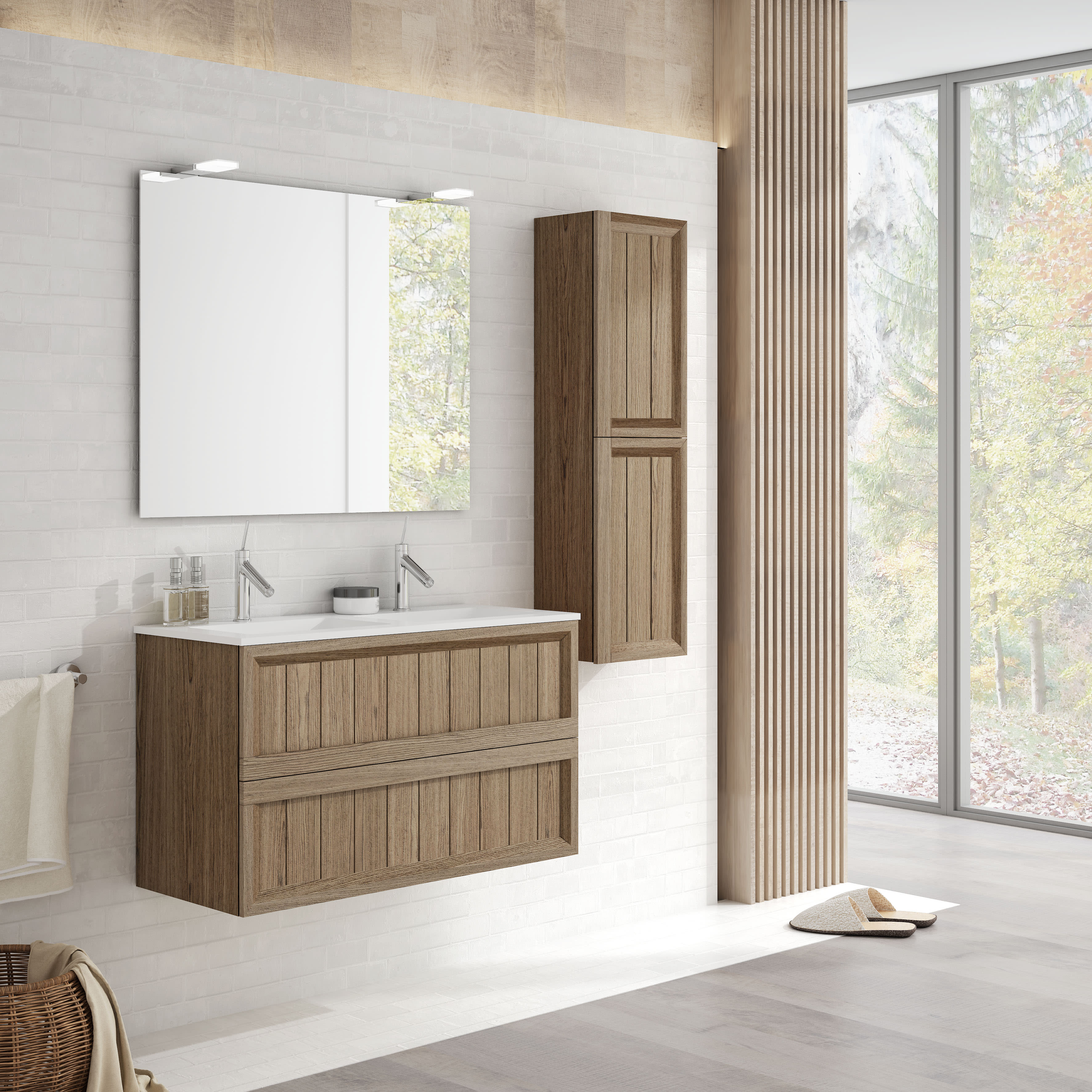 Mueble de baño Terra suspendido 2 cajones Campoaras | Decorabaño [2024]